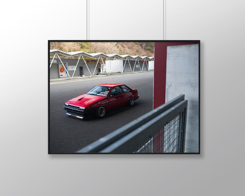 Red AE86 Trueno at Fuji Speedway | Japan – noplansco